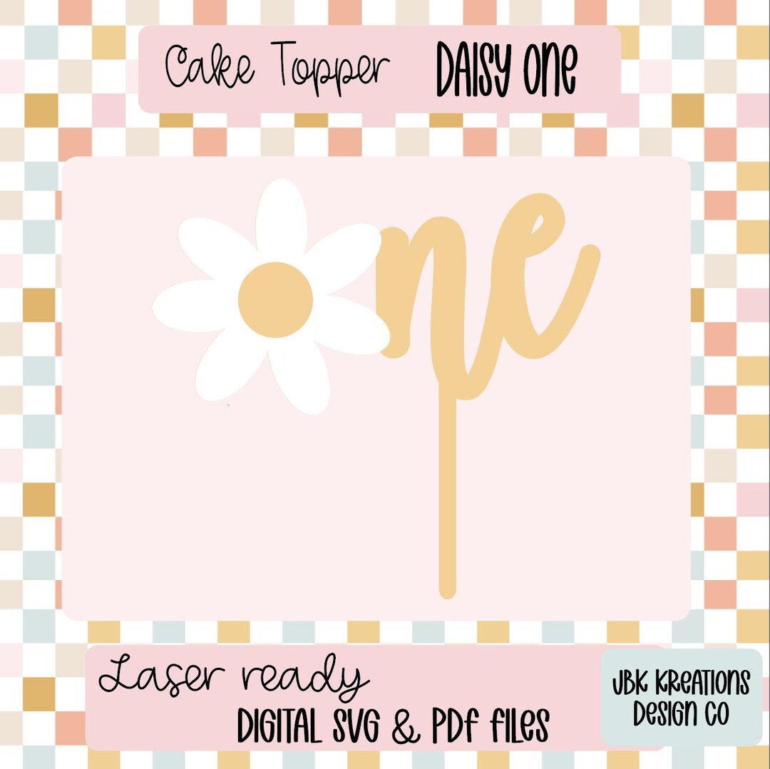 One Daisy Cake Topper, First Birthday Decor, First Birthday Daisy Theme ...