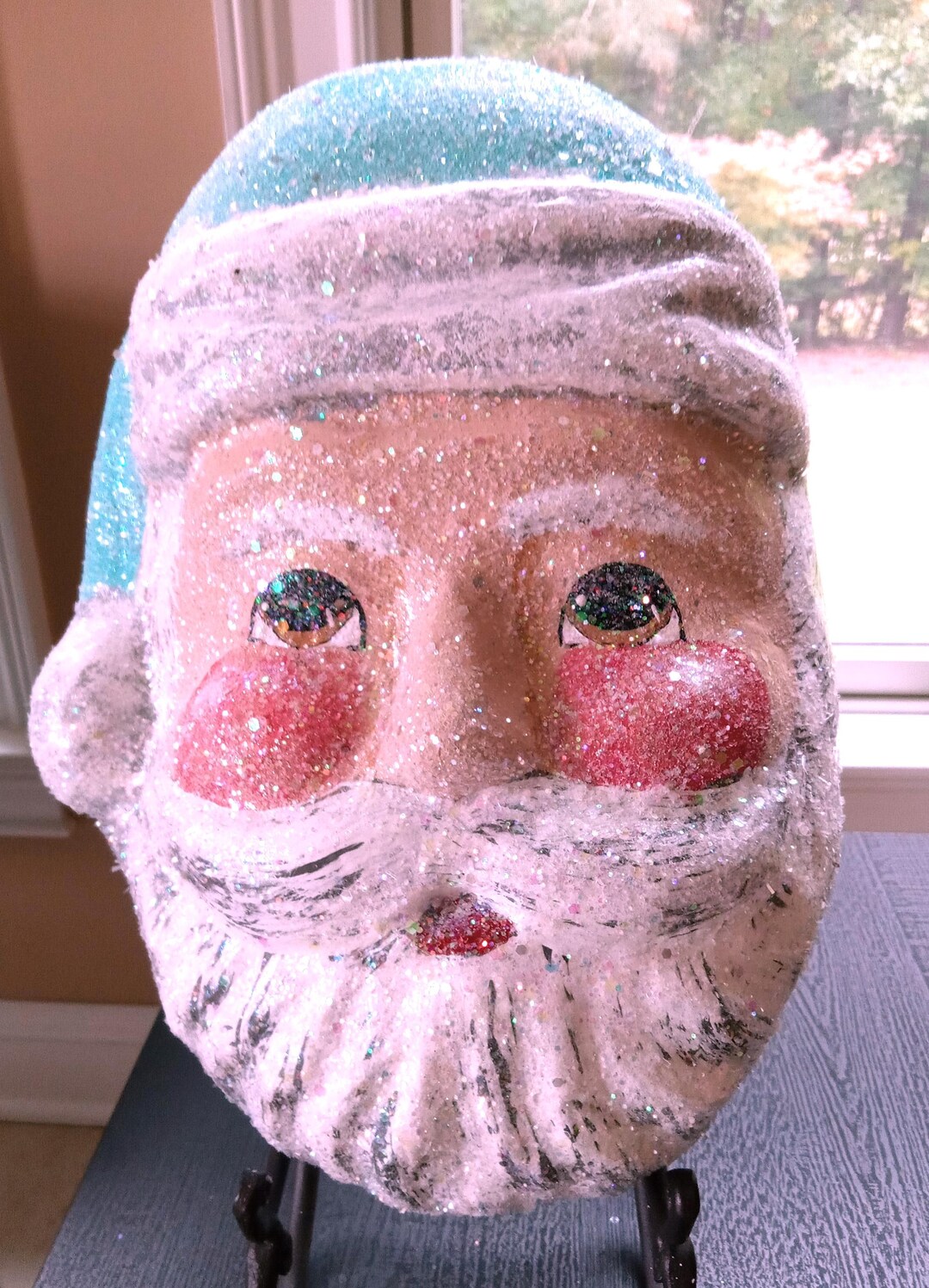 Large Santa Face Paper Mache - Etsy