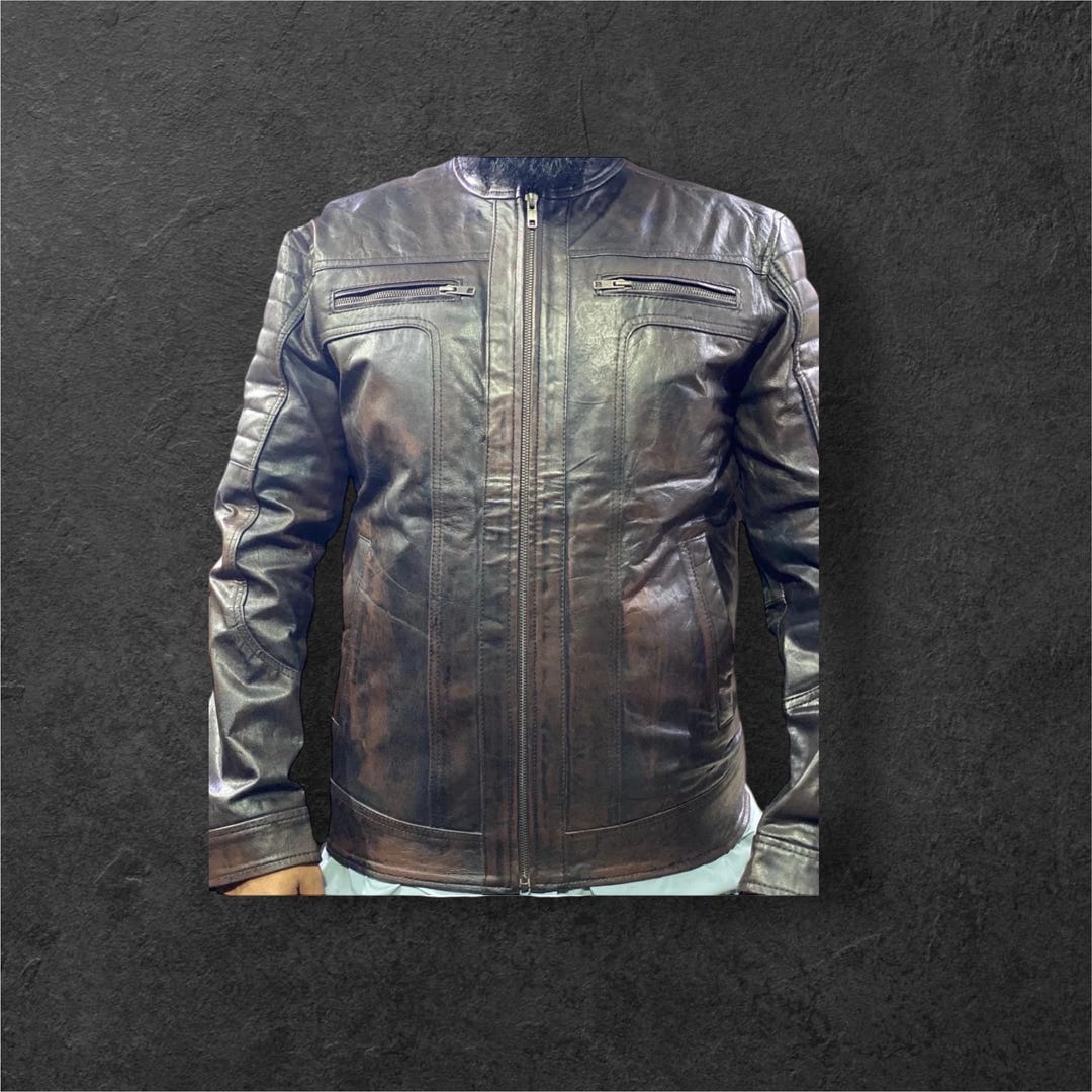 Custom Embroidered Nappa Leather Jacket - Personalized Text or Design 4 ...