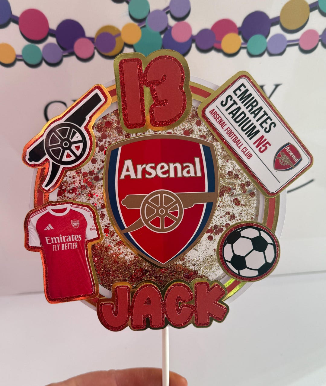 Arsenal Shaker Cake Topper - Etsy