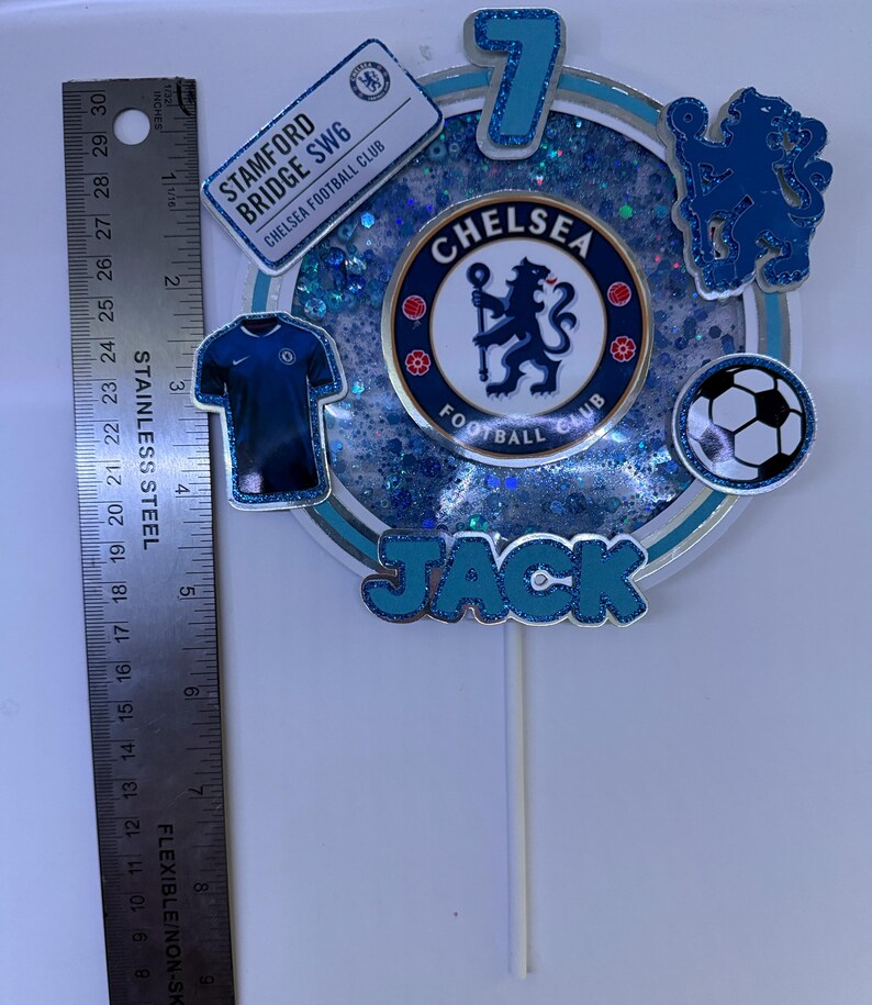 Chelsea FC Shaker Cake Topper - Etsy