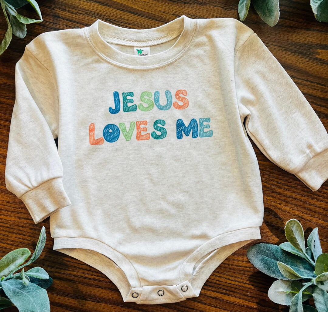Boys Jesus Loves Me Shirt, Kids Scribble Christian Tee, Toddler Faith ...