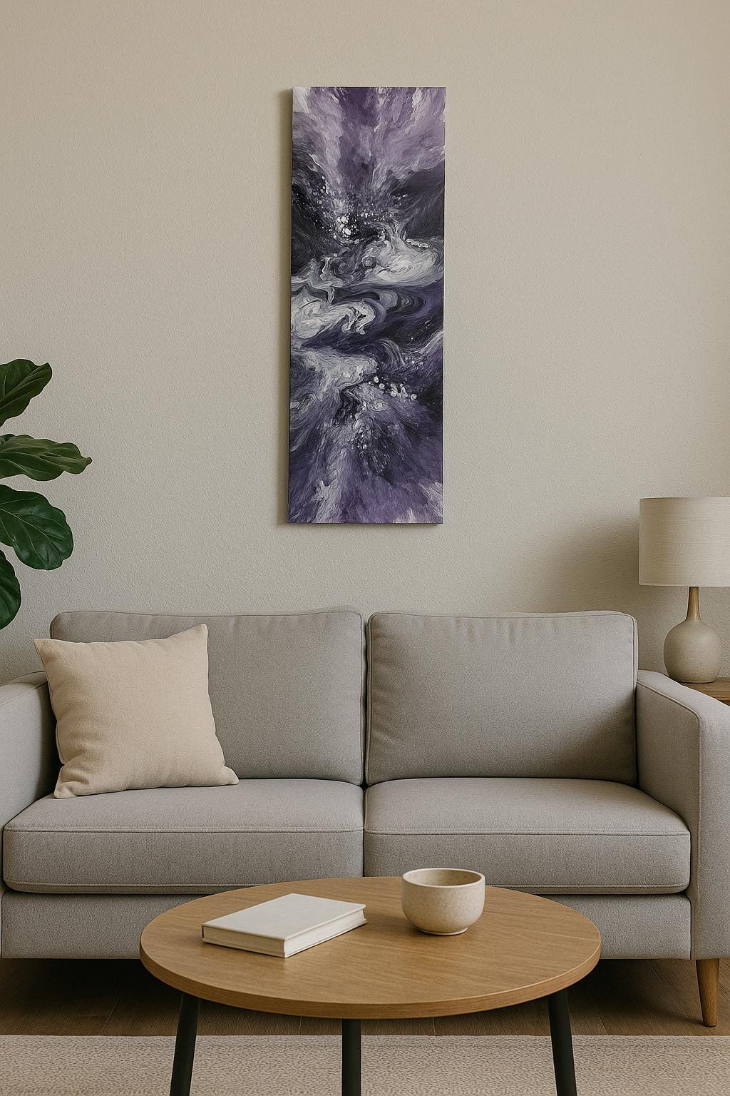 Hand Poured One-of-a-kind Artwork - Original Abstract Art - Purple ...
