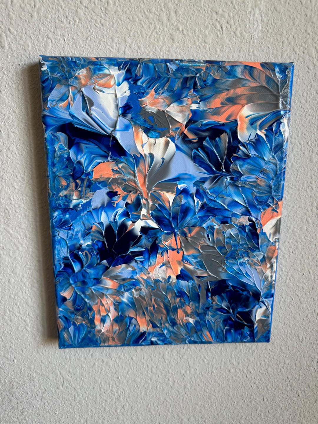 Hand Poured One-of-a-kind Artwork - Original Abstract Art - Blue ...