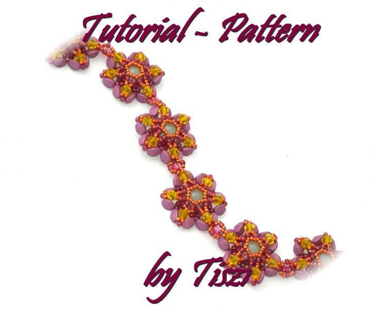 Beading Pattern Tutorial for Beaded Bracelet Riza Pattern - Etsy
