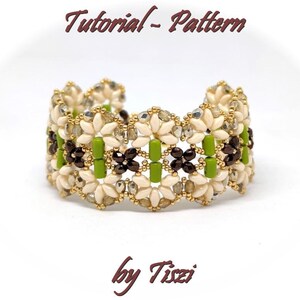 Beading Pattern, Tutorial of Beaded Bracelet Grizeldis With Rulla and ...