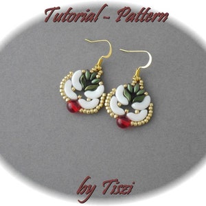 Beading Pattern, Tutorial for Beaded Earring Ajna, Pattern With Arcos ...