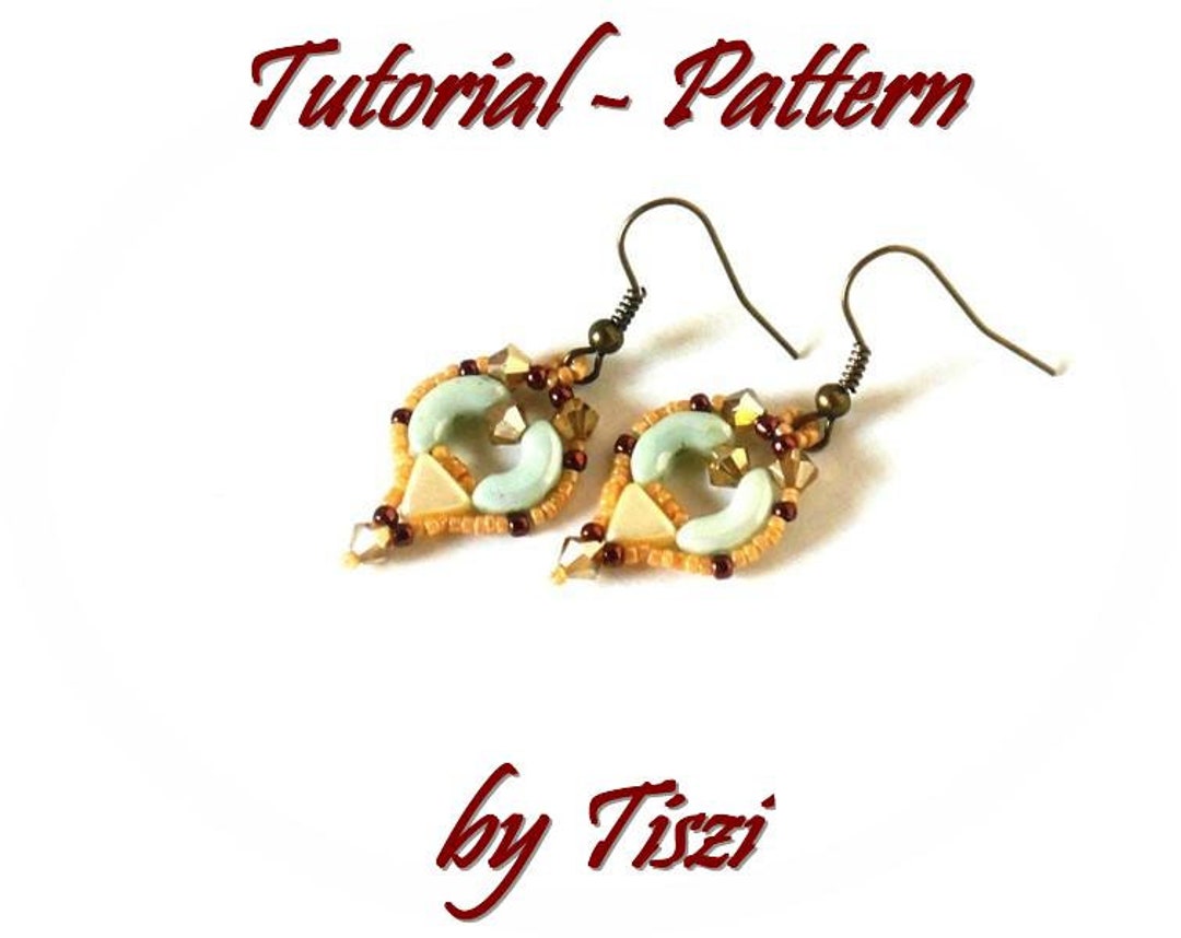Beading Pattern, Tutorial for Beaded Earring Citta by Tiszi, Pattern ...