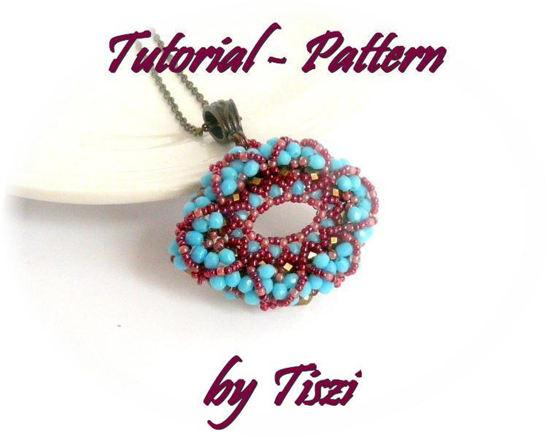 Beading Pattern, Tutorial for Beaded Pendant Effi, PDF Instructions ...