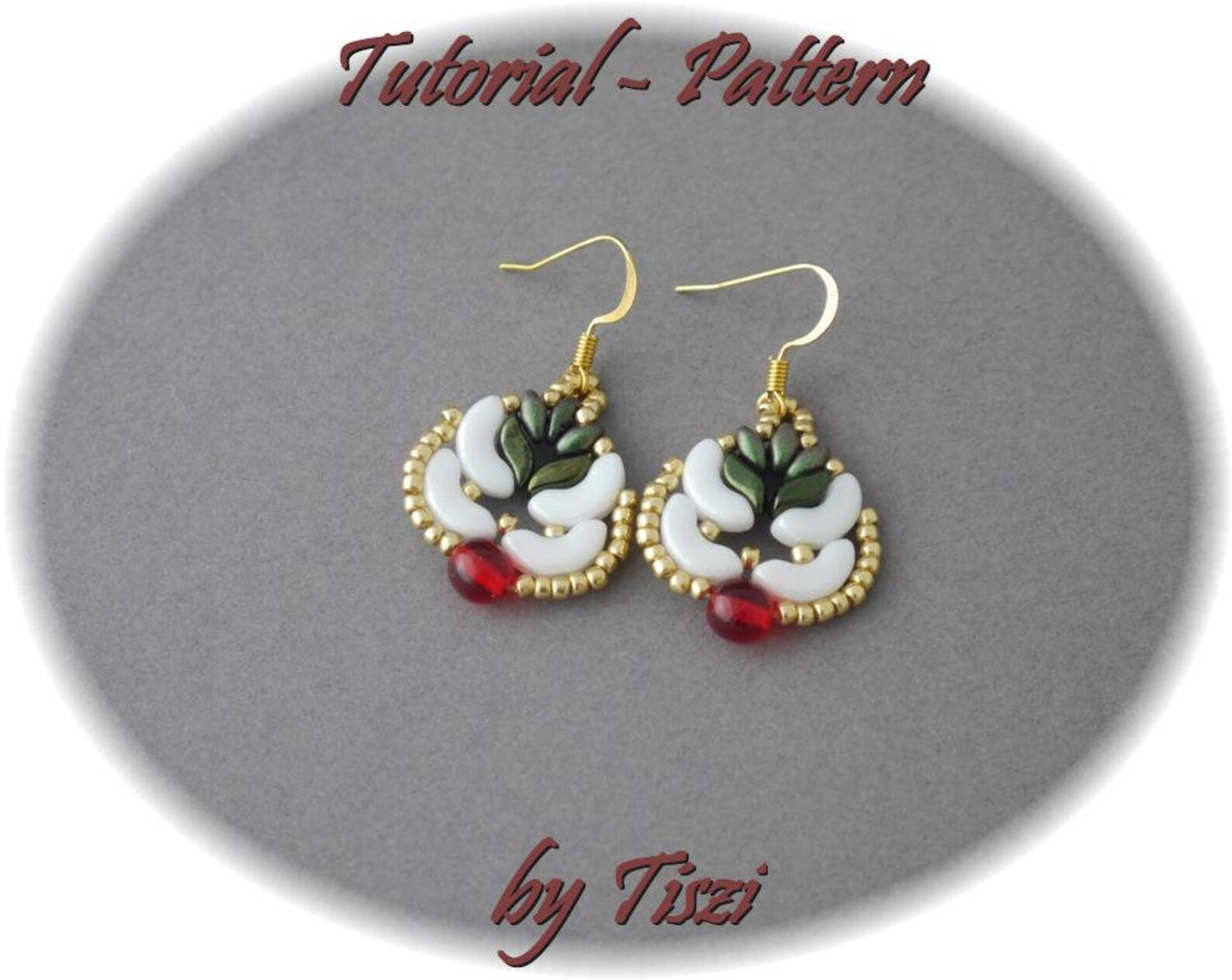 Beading Pattern, Tutorial for Beaded Earring Ajna, Pattern With Arcos ...