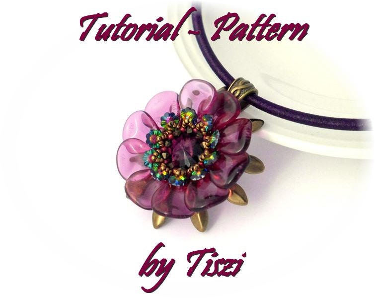 Beading Pattern/tutorial for Beaded Pendant Urzula With Petals, Daggers ...