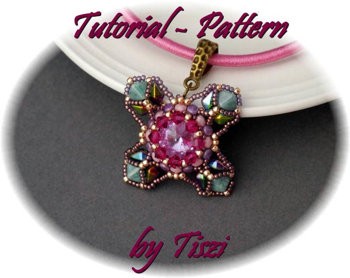 Beading Pattern, Tutorial for Beaded Pendant Zefira, With Rulla ...