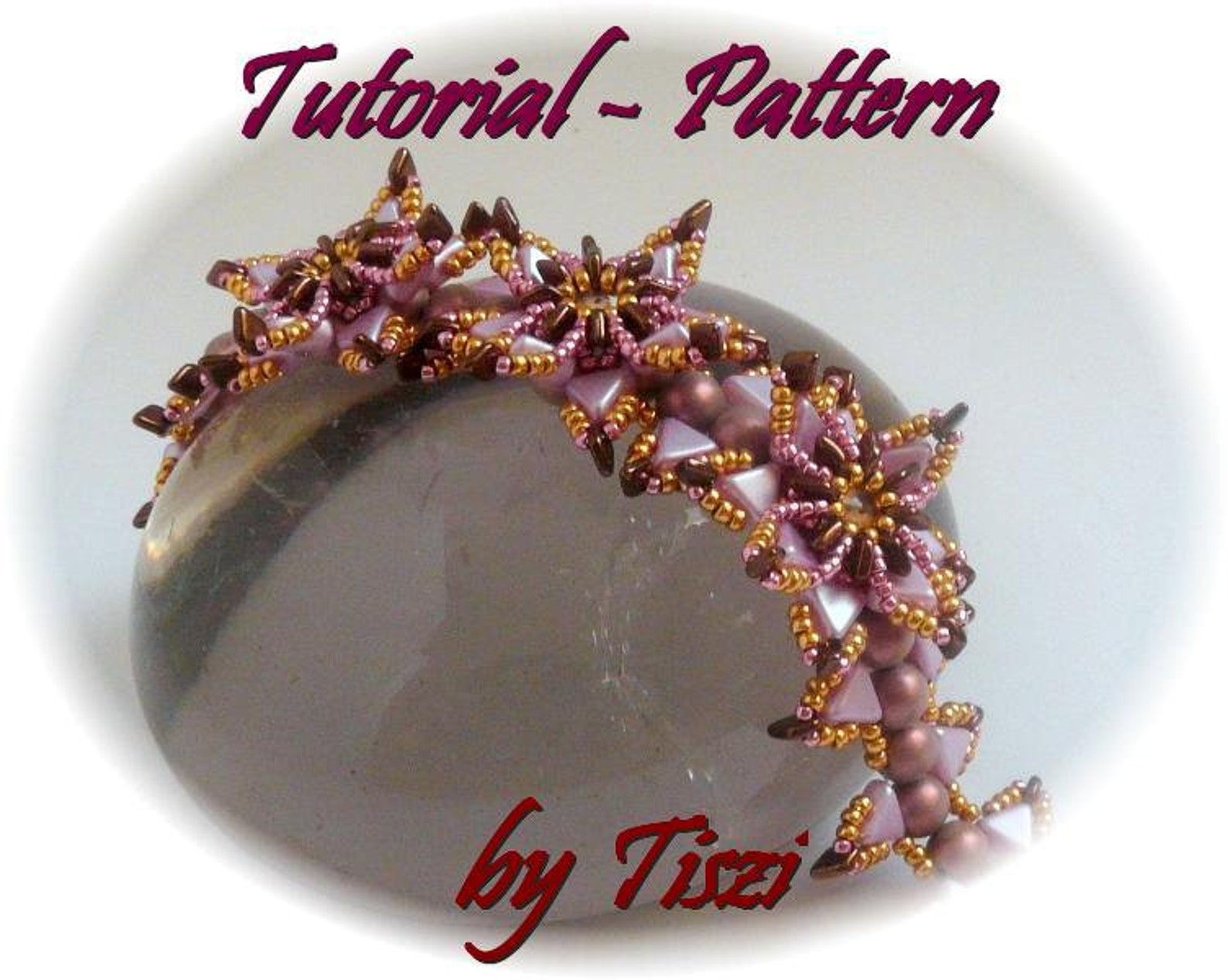 Beading Pattern/tutorial of Beaded Bracelet Relinda With Kheops Pa Puca Beads, PDF Instructions ...
