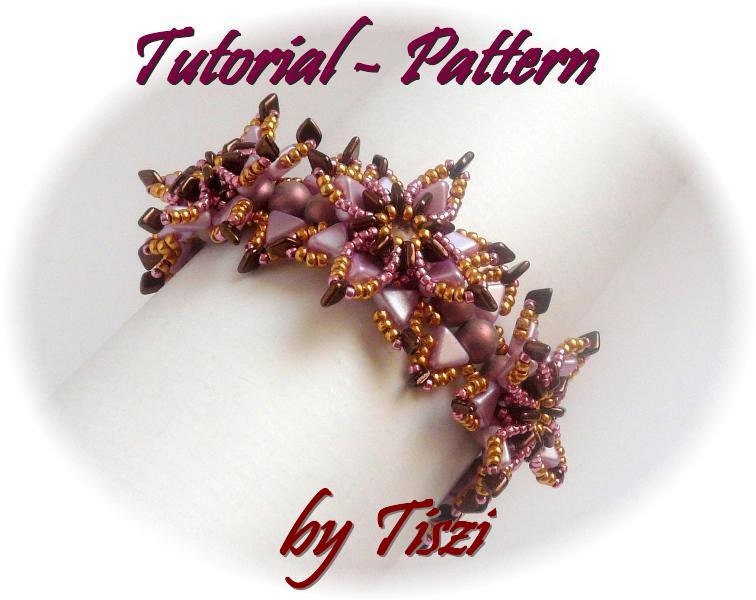 Beading Pattern/tutorial of Beaded Bracelet Relinda With Kheops Pa Puca Beads, PDF Instructions ...