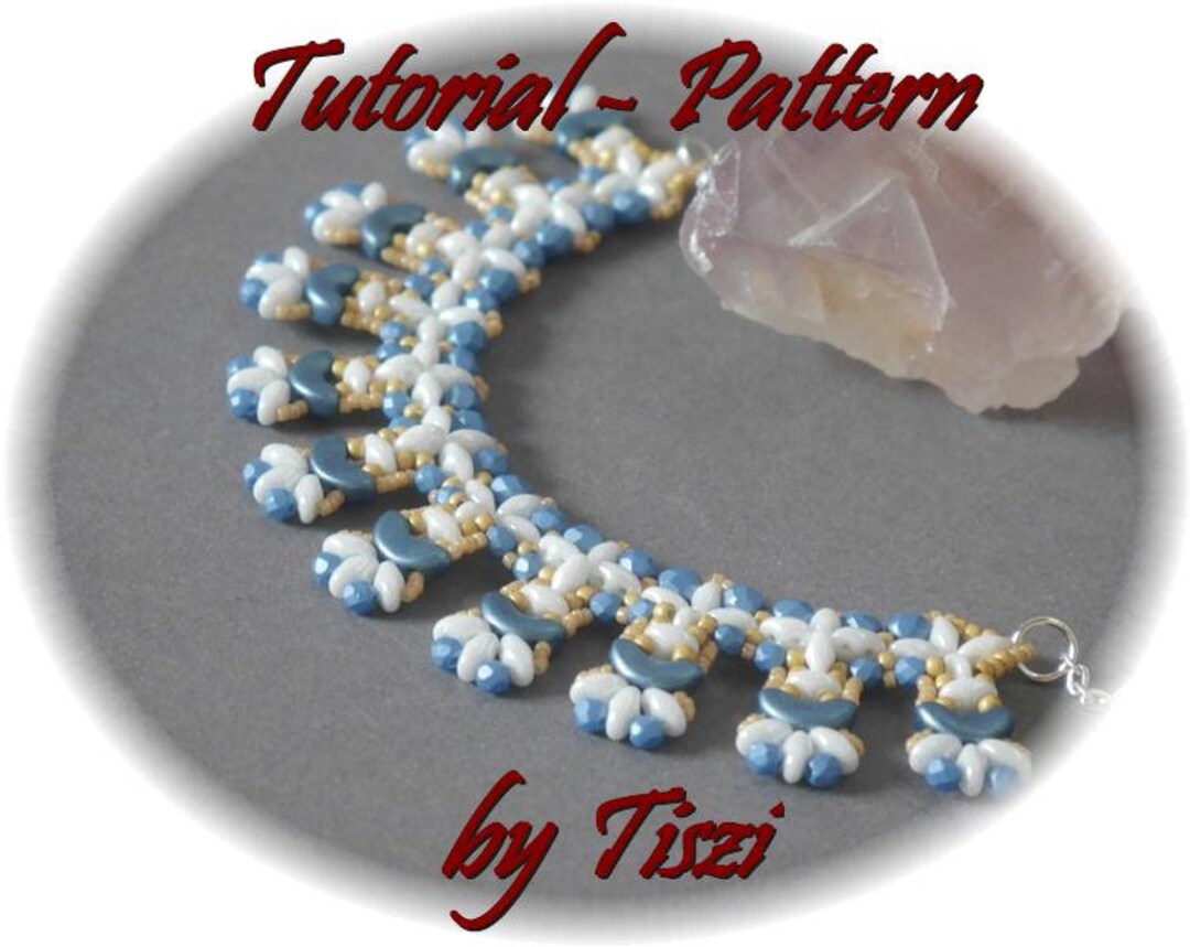 Beading Pattern, Tutorial for Beaded Necklace Csonge With Arcos Par ...