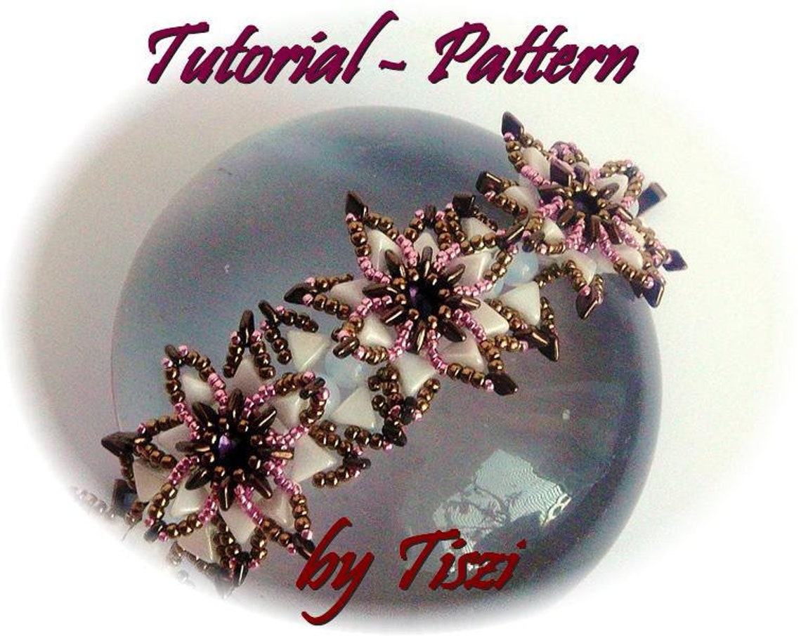 Beading Pattern/tutorial of Beaded Bracelet Relinda With Kheops Pa Puca Beads, PDF Instructions ...