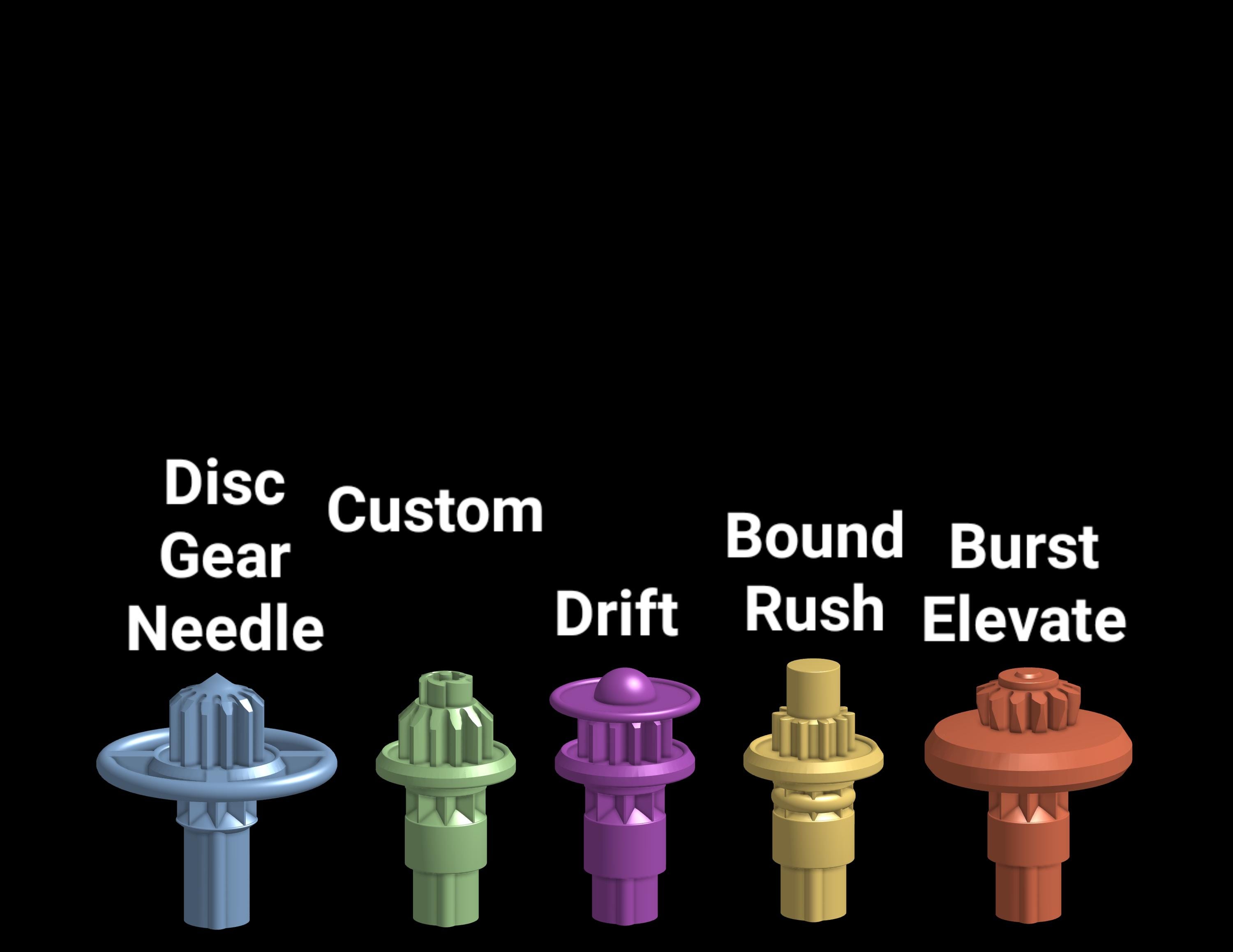 Two Black Custom Beyblade X Bits + BONUS Bit [PETG] - Etsy