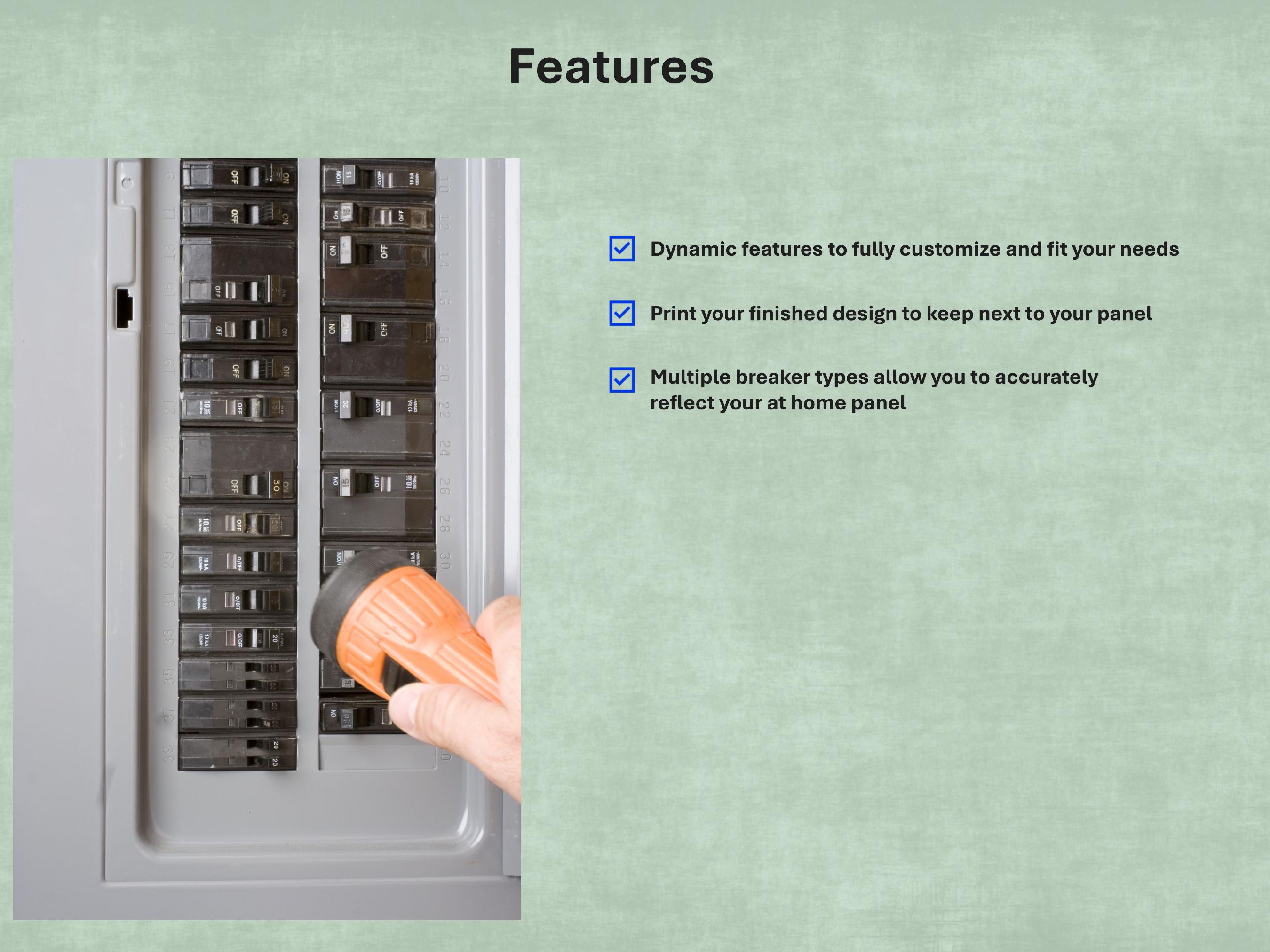 Electrical Panel Labeling Template - Etsy