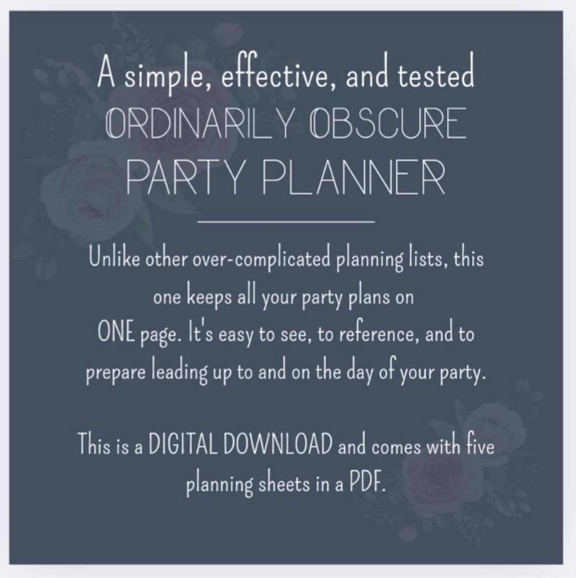 Simple Party Planning Printable, Guest List Tracker, Party Planning ...