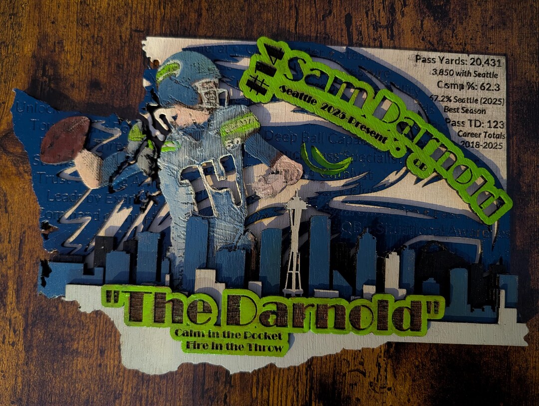 Sam Darnold Seahawks Player Sign | Handmade Wall Art for 12s - Etsy