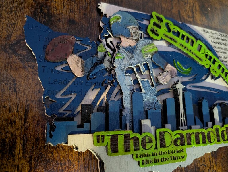 Sam Darnold Seahawks Player Sign | Handmade Wall Art for 12s - Etsy