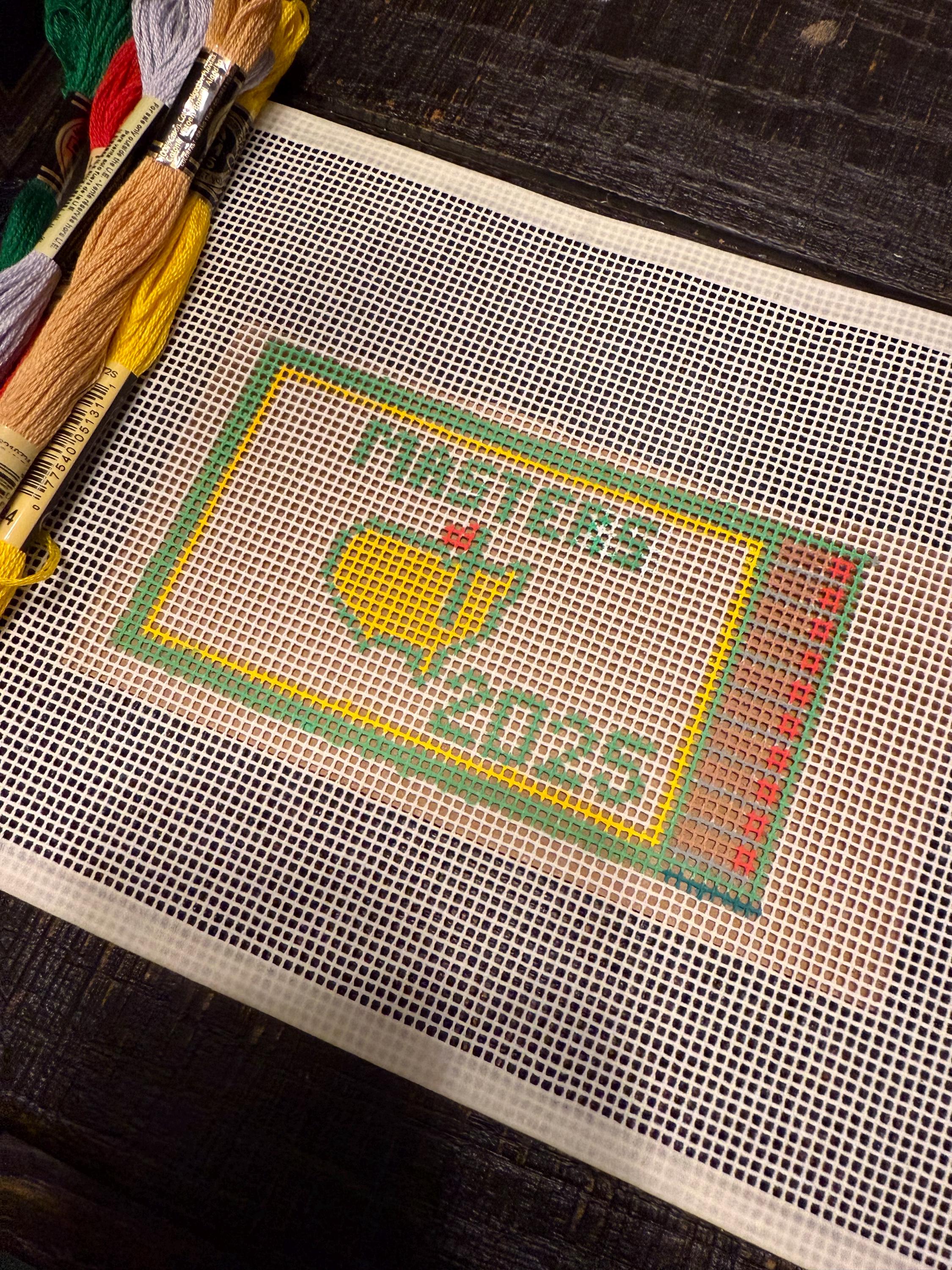 Masters 2025 Needlepoint Canvas – Hand-painted 13 Mesh Matchbox Design ...