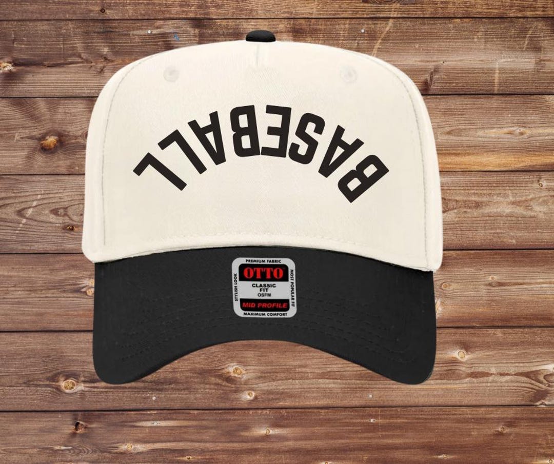 Upside Down Baseball Hat, Embroidered Two-tone Trucker Cap - Etsy