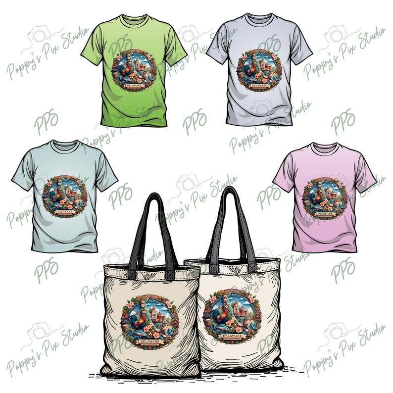 Delaware PNG | State Design With Motto | Transparent POD File ...