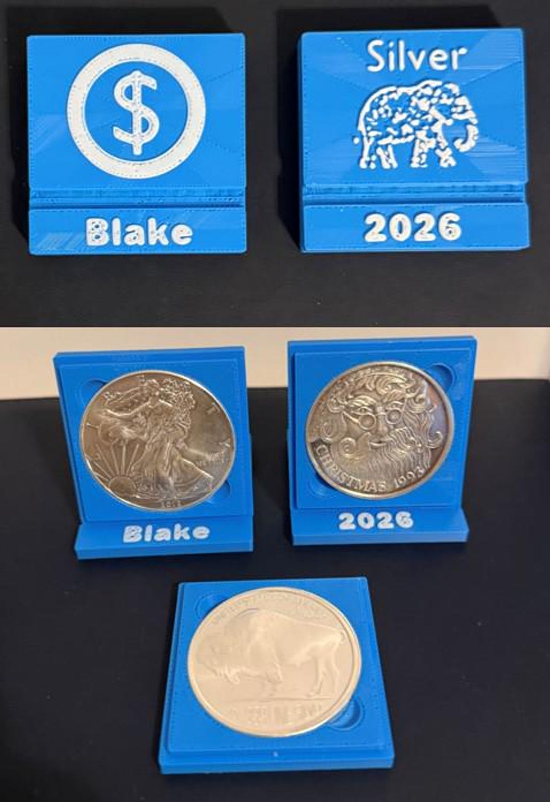 Custom Silver Coin Gift Box/display Stand - Etsy