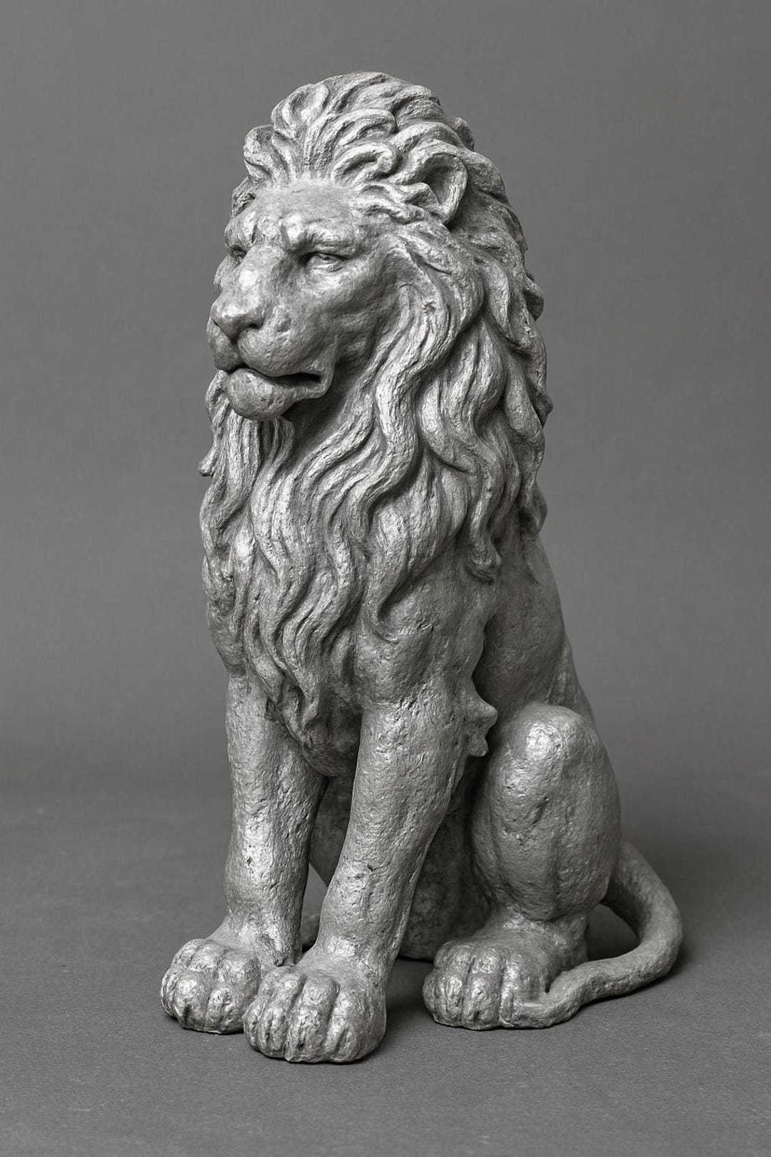 Handcrafted Aluminum Lion Statue – Majestic Lion Sculpture, Wildlife ...