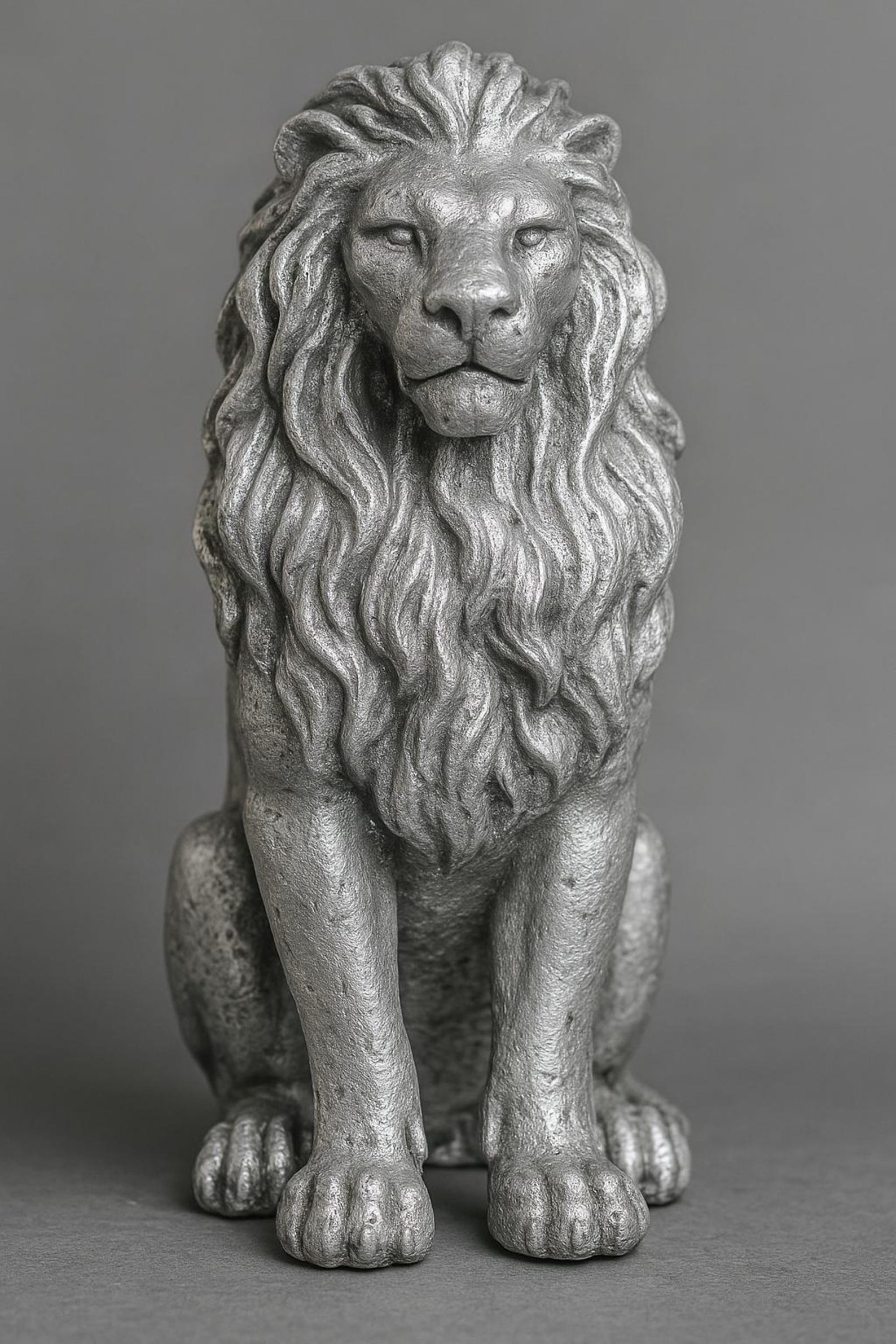 Handcrafted Aluminum Lion Statue – Majestic Lion Sculpture, Wildlife ...