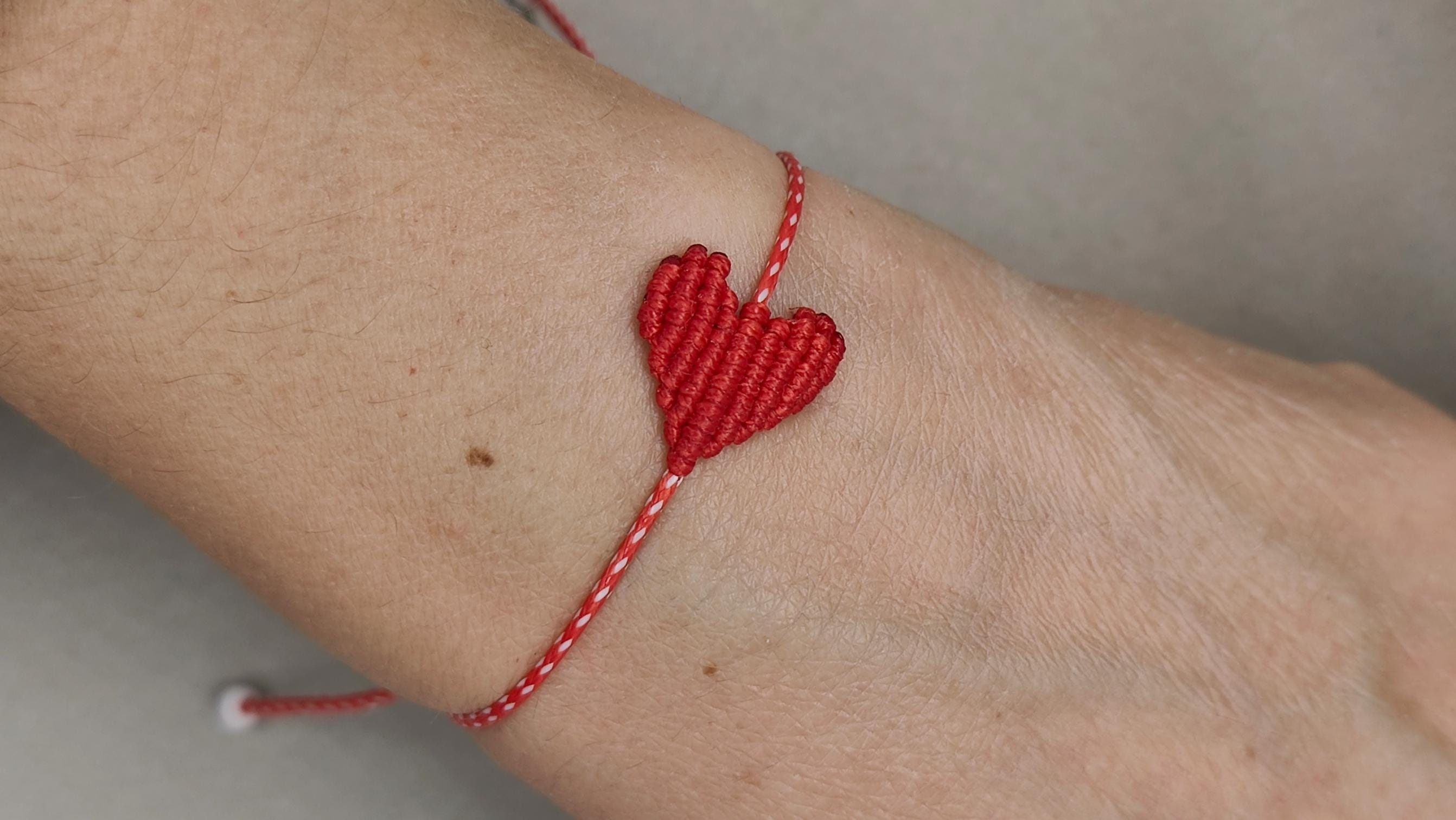 Macrame Heart Bracelet: Greek Martis Spring Love Bracelet - Etsy