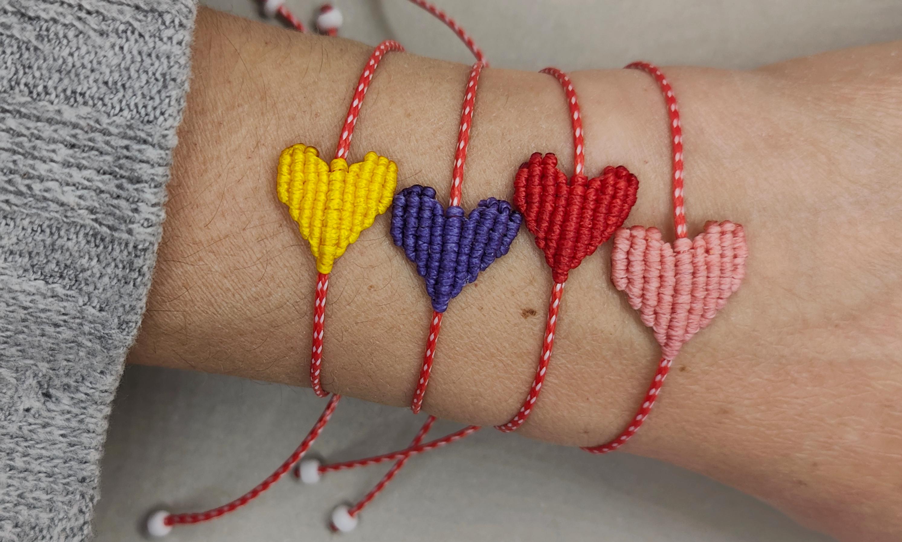 Macrame Heart Bracelet: Greek Martis Spring Love Bracelet - Etsy