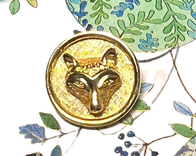 Fox Button, Vintage Metal Shank Button by Dotty Smith - Etsy