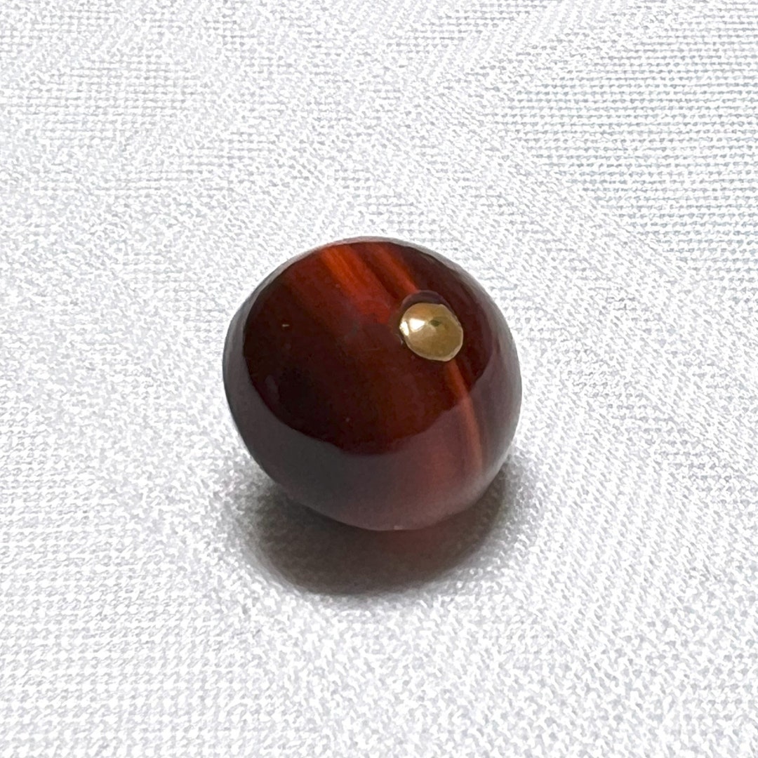 Gemstone Pin Shank Button, Antique Carnelian Button, Weskit Button - ON ...