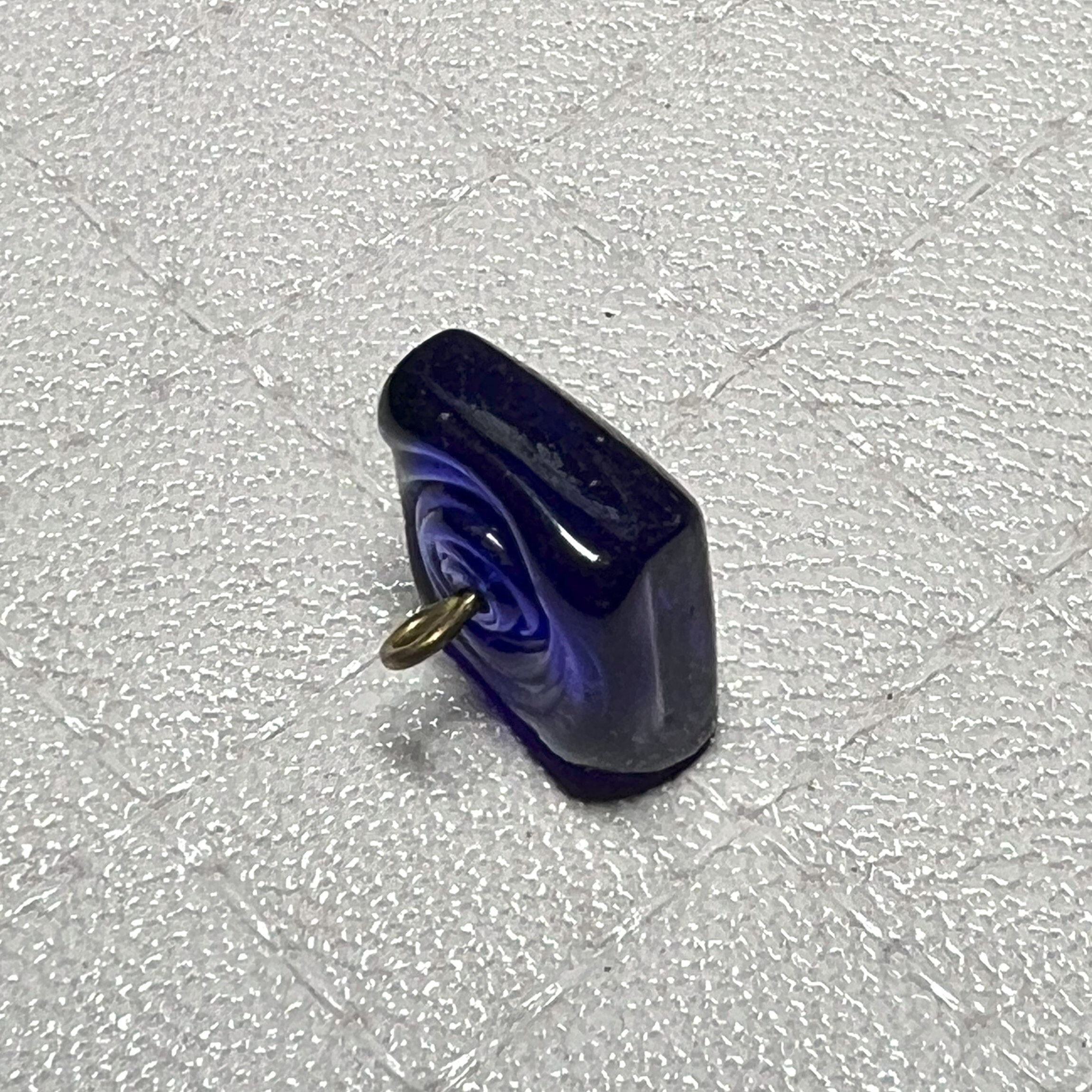 Diamond Shaped Glass Button, Antique Charmstring Swirlback Button - Etsy