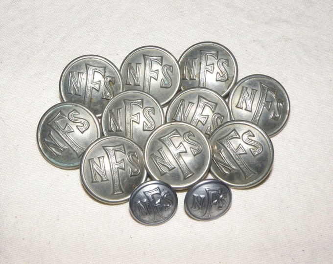 12 WWII NFS Uniform Buttons With JR Gaunt & Son Bm - Etsy