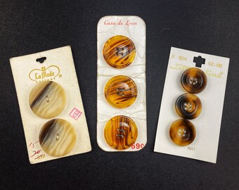 Tortoise Shell Buttons - Etsy