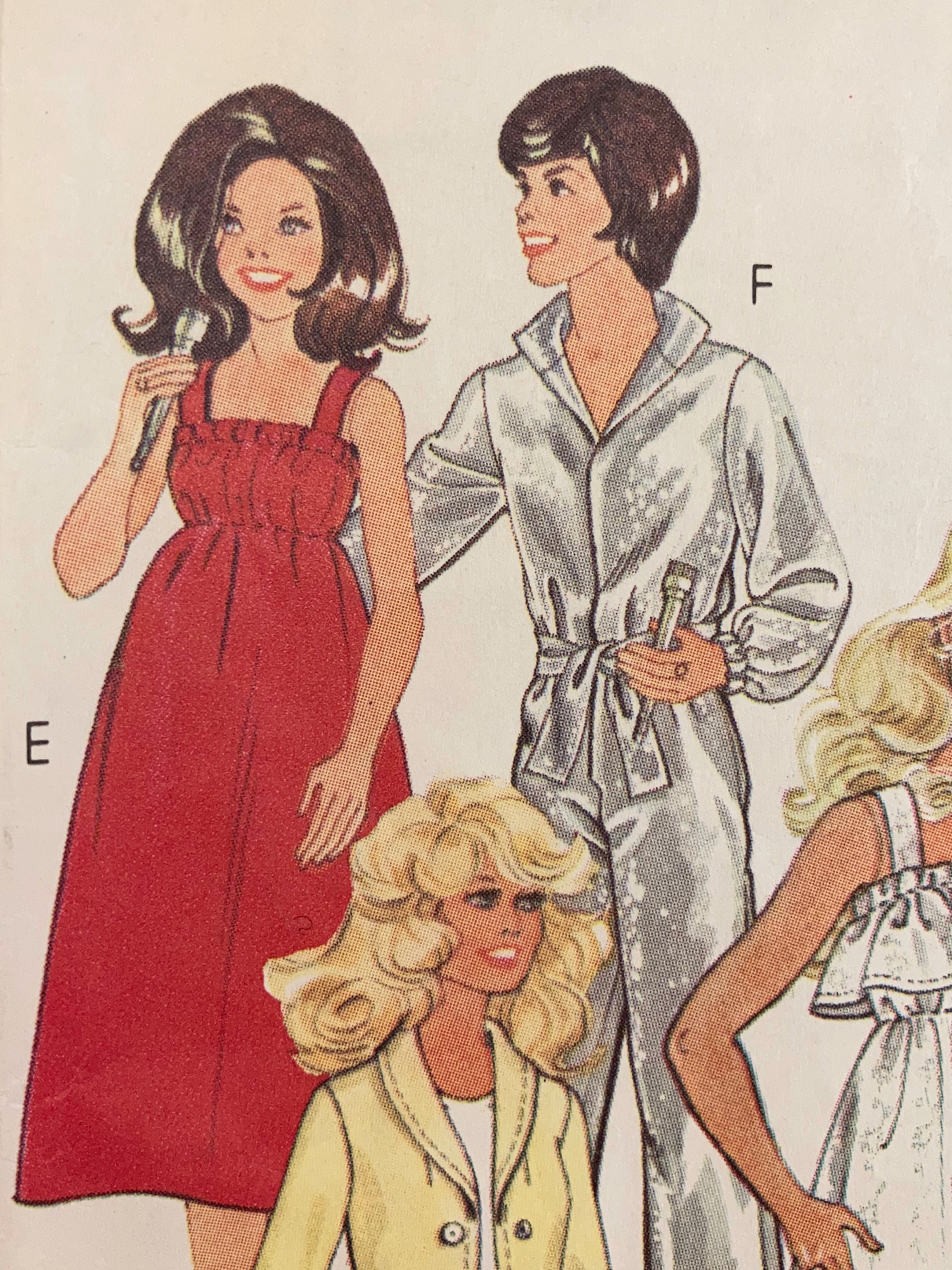 Vintage Doll Clothing Sewing Pattern 1970s I Vintage Mccalls Pattern ...