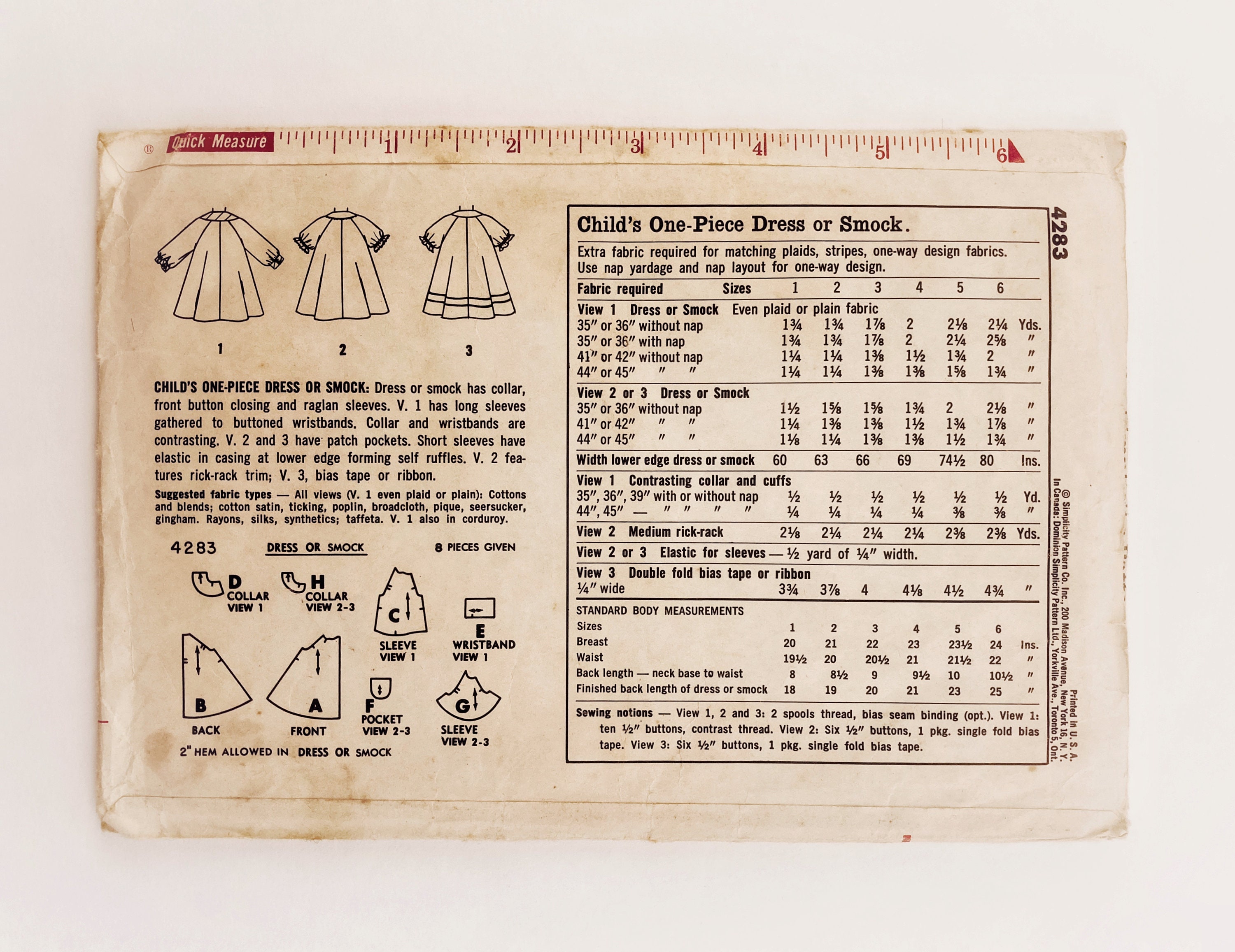 Smock Dress Pattern: Great as a Summer Dress, First Communion Dress ...