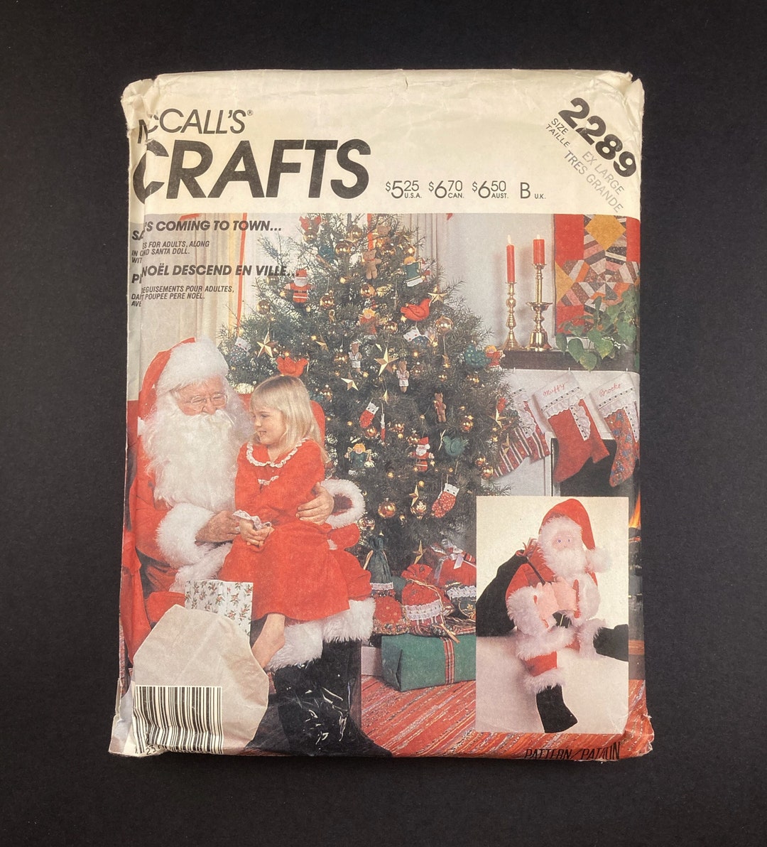 Santa Claus Costume Pattern I Santa Sack I Santa Doll I Vintage Mccalls ...