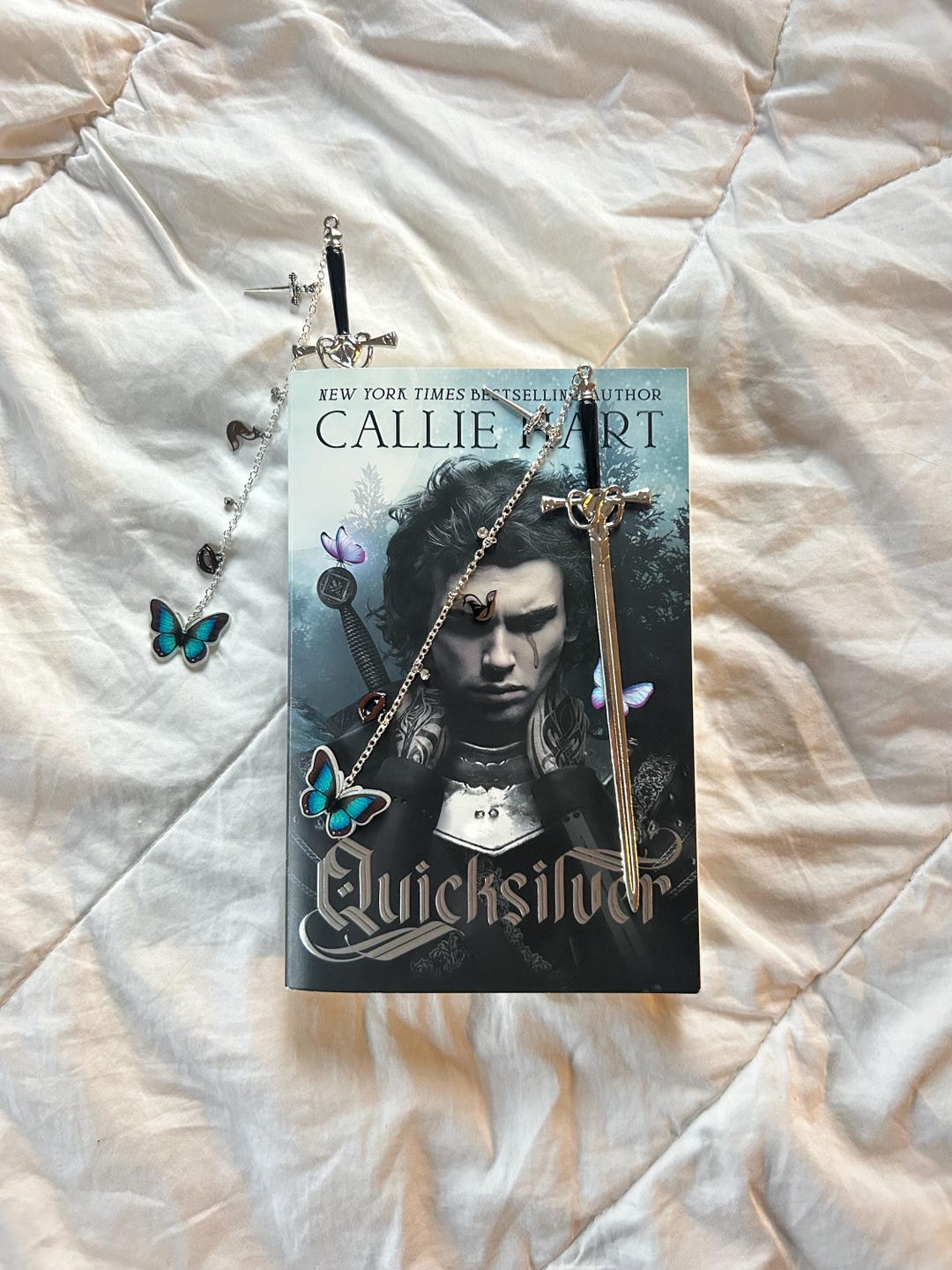 Quicksilver Sword Bookmark With a Butterfly Pendant - Etsy