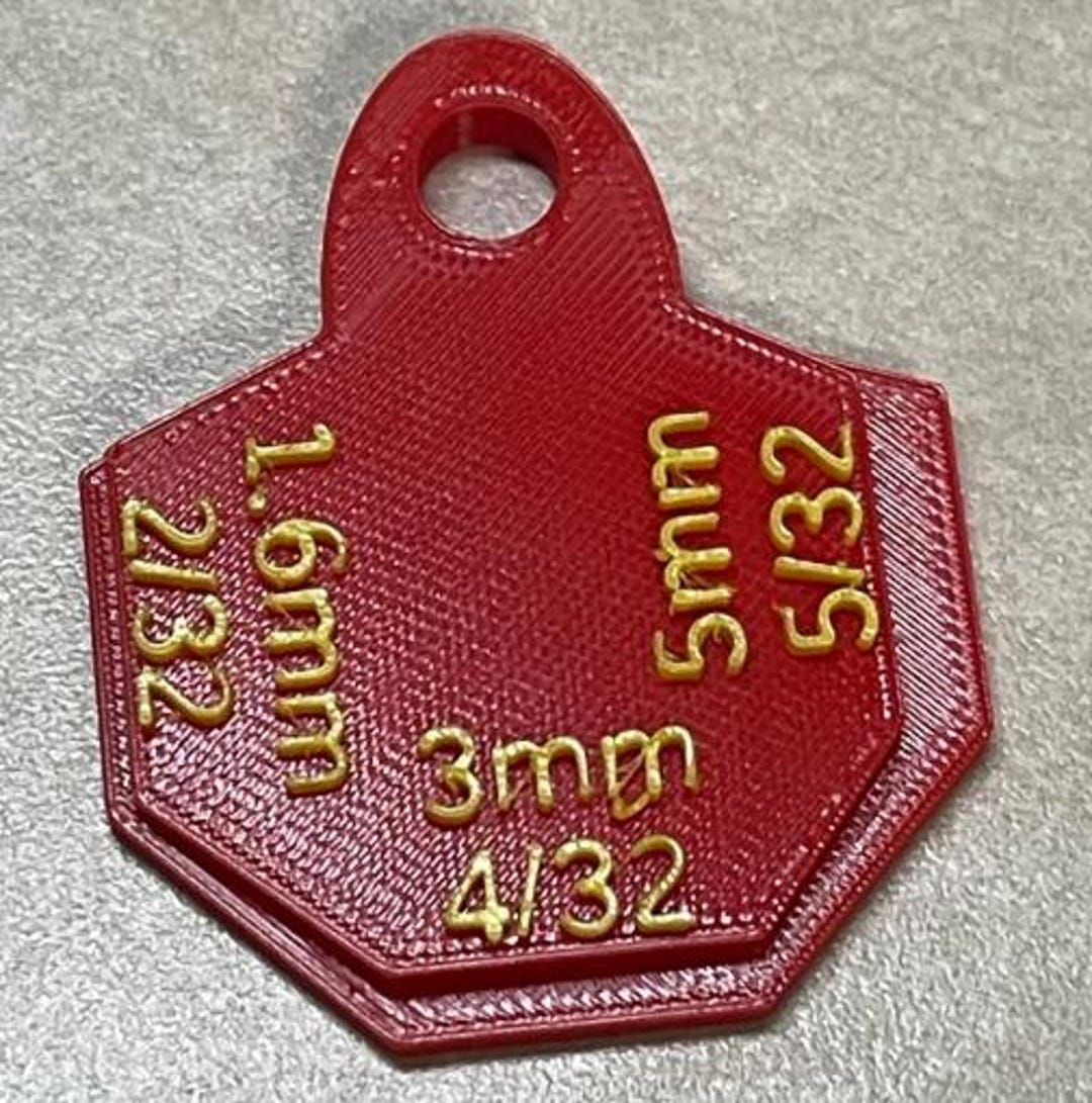 3D Printed Tire Tread Depth Gauge With Keychain Hole and Marking in ...