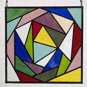 Patchwork Stained Glass Panel - Etsy