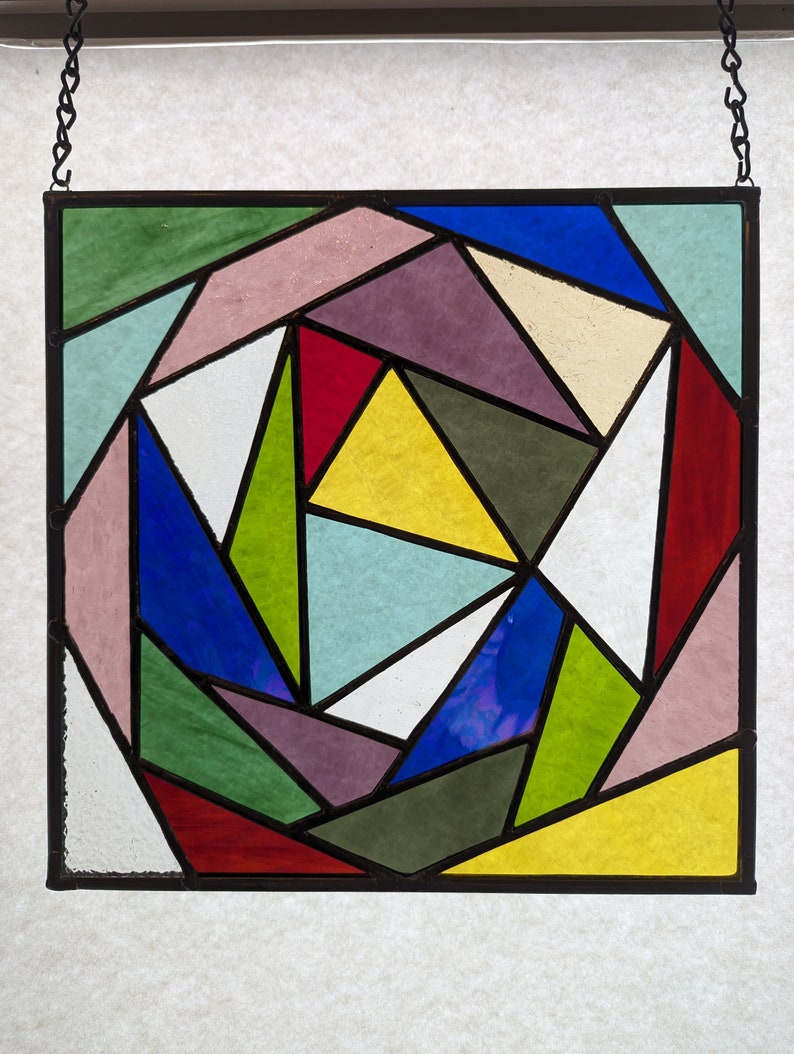 Patchwork Stained Glass Panel - Etsy