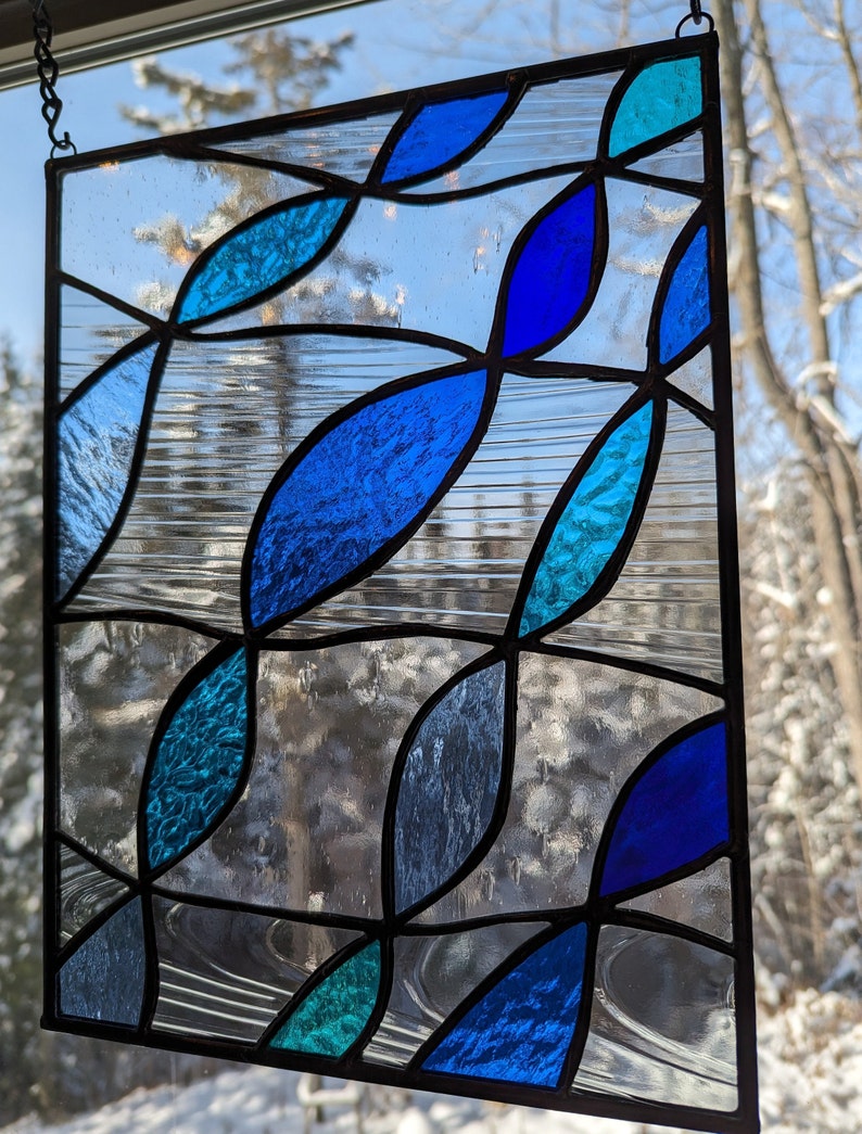 Ribbons of Glass Stained Glass Panel - Etsy