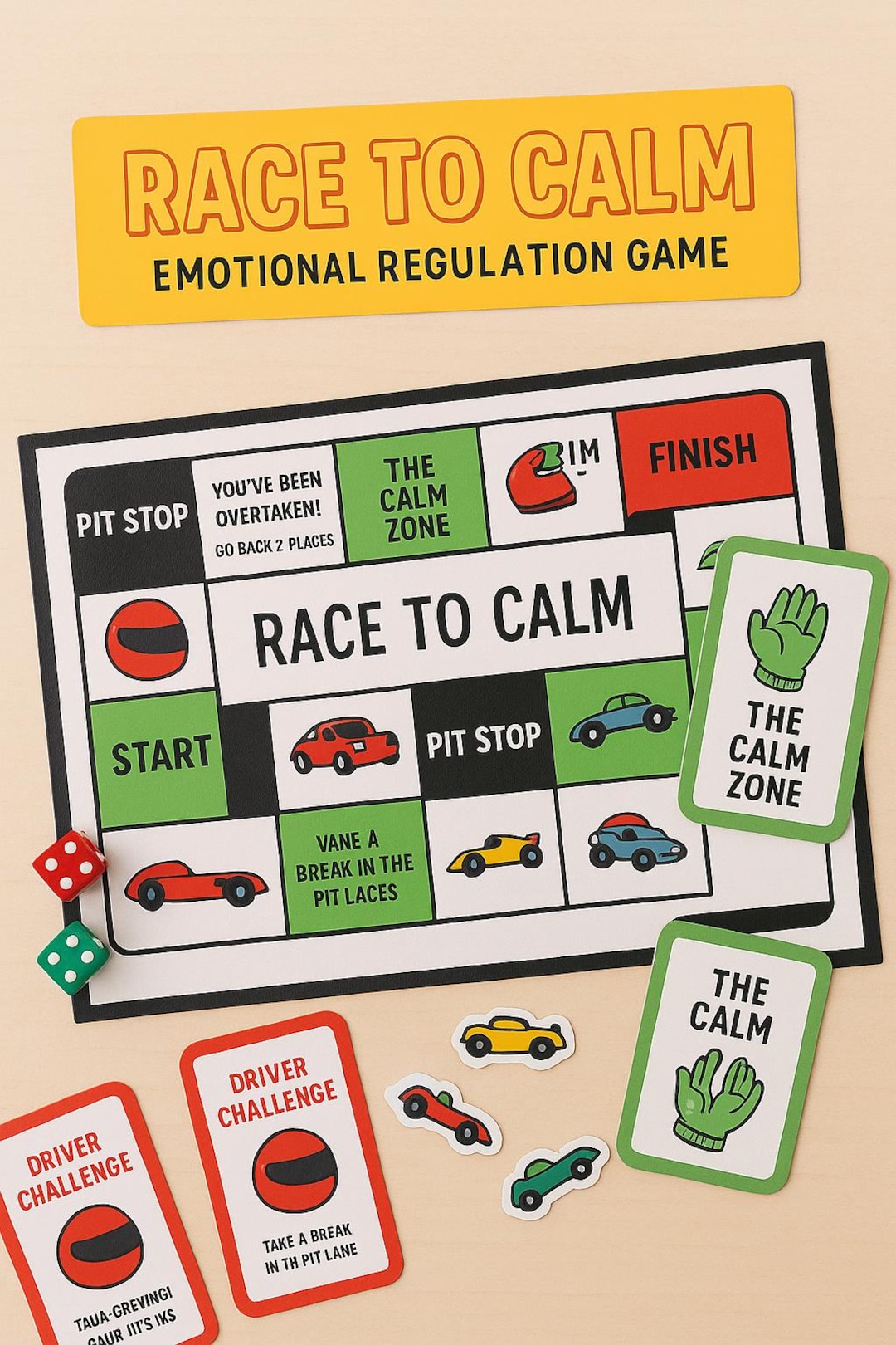 Race to Calm - F1 Themed Emotional Regulation Board Game for Kids - Etsy