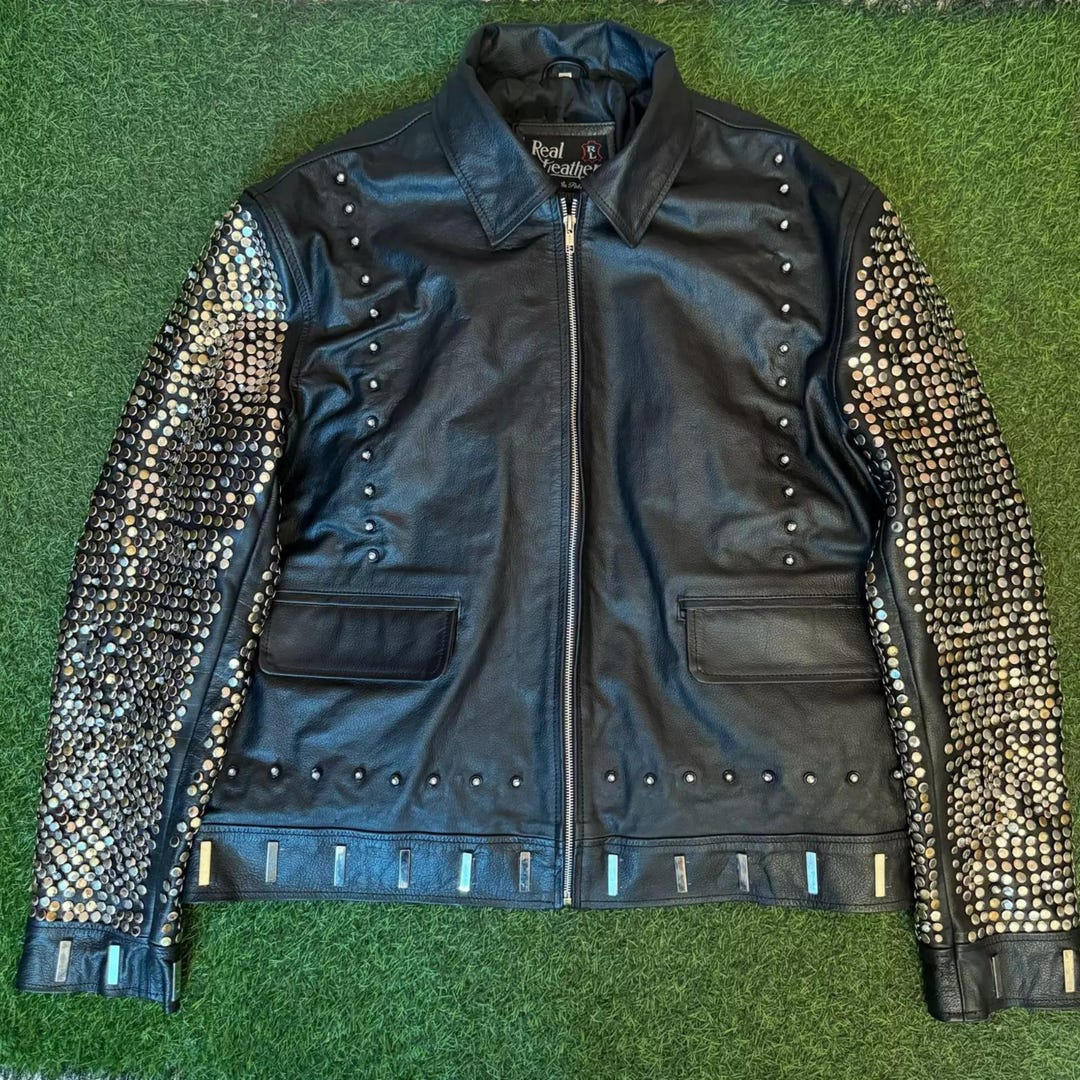 Men's Chris Jericho Light-up Leather Jacket | 5 Flasher Leds ...