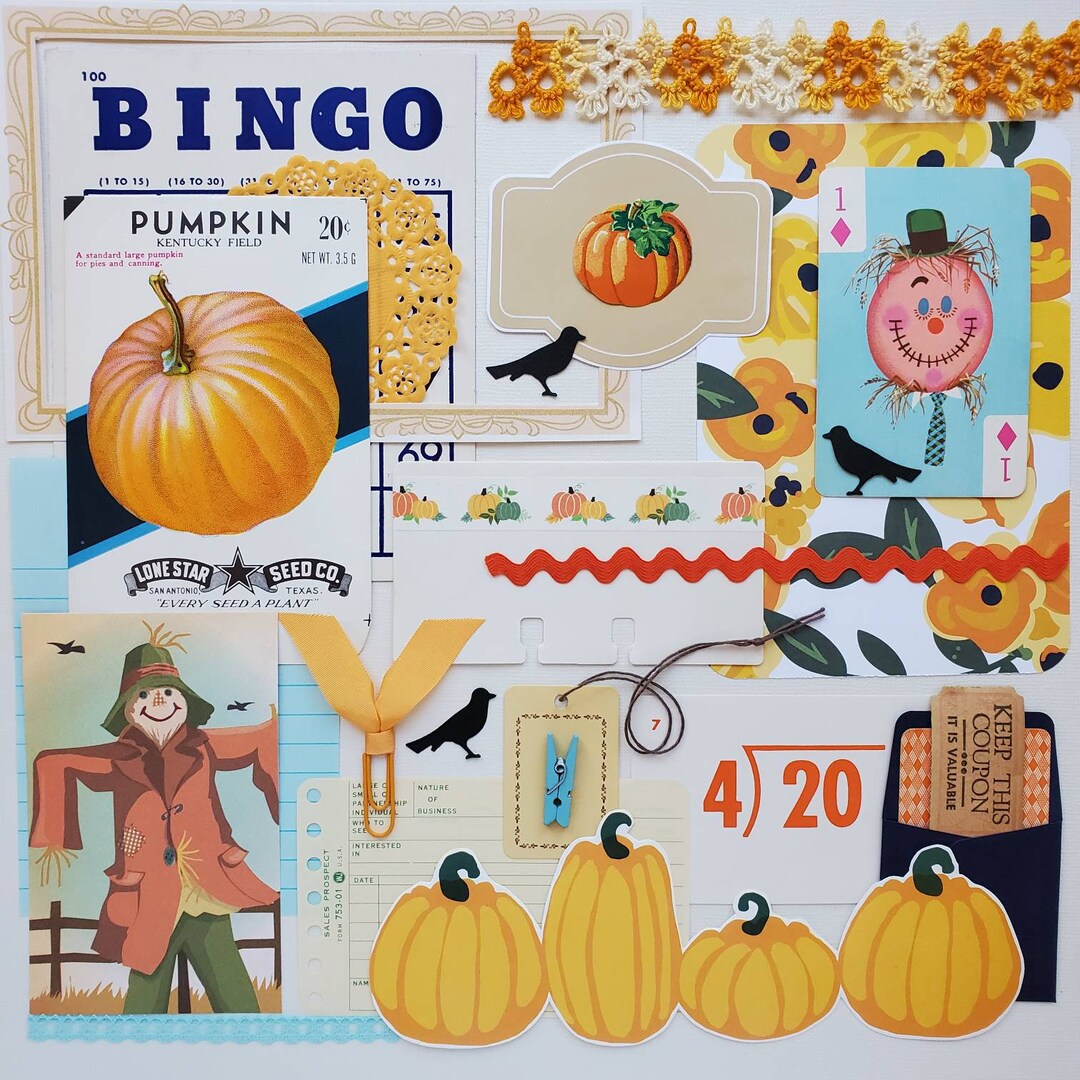 Pumpkin Protectors | Vintage Ephemera Collection | 25+ Pcs | Mixed ...