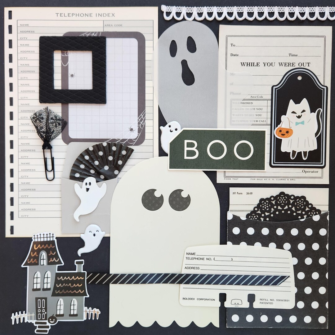 Lil Boo Things | Vintage Ephemera Collection | 25+ Pcs | Mixed Media ...